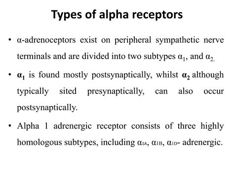 Alpha 1 Adrenergic Receptor Pptx
