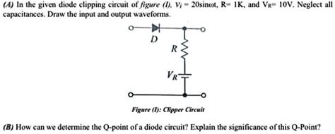solved a in the given diode clipping circuit of figure h vi