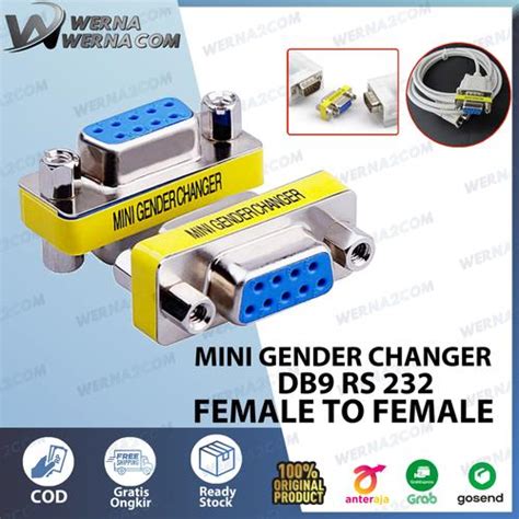 Jual Konektor DB9 RS232 Mini Gender Changer Female To Female 9 Pin Jakarta Pusat Werna