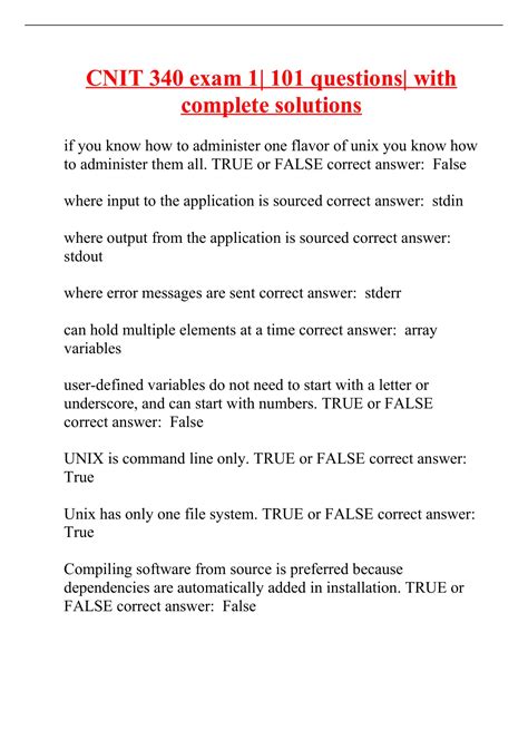 CNIT Exam Questions With Complete Solutions CNIT Stuvia US