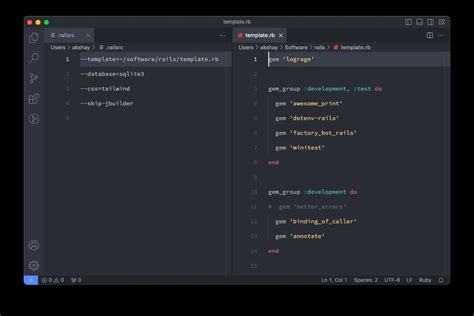 The Rails Config File Railsrc