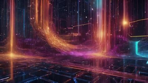 Premium Photo 3d Render Abstract Technology Big Data Background Concept Motion Of Digital Data