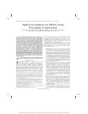 High Level Synthesis For FPGAs From Prototyping To Deployment Course Hero