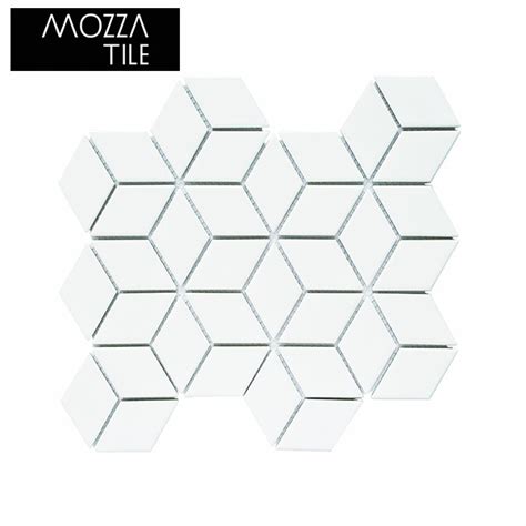 Jual Indahkeramik Mosaic Mozaic Mosaik Mozza Tile Cube Glossy White
