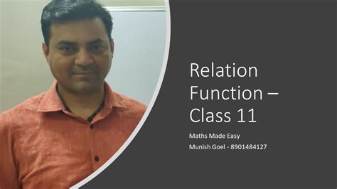 Relation Function Class 11 Youtube