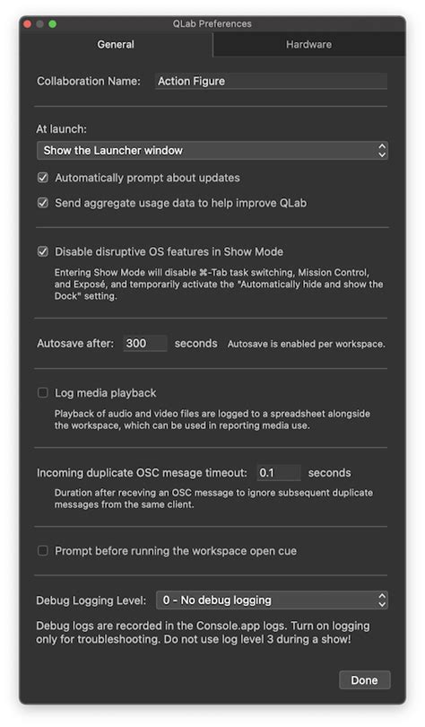 Preferences Qlab 5 Documentation