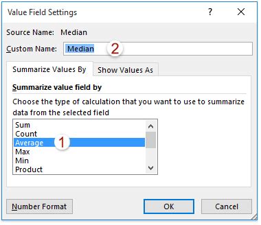 How To Calculate Median In An Excel Pivot Table