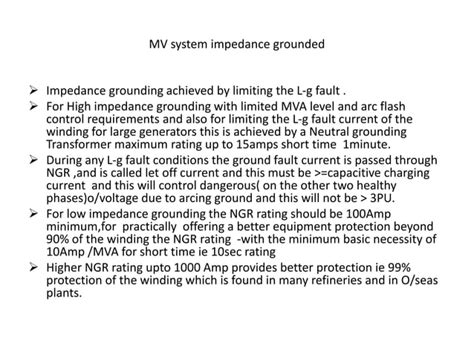 Mv System Neutral Grounding Ppt