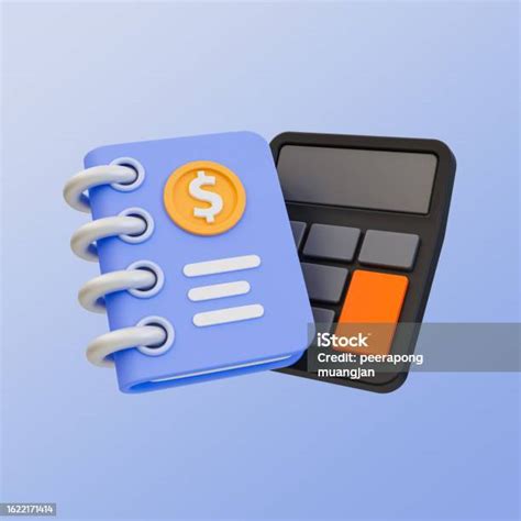 3d 최소 재무 관리 개념입니다 은행 계좌 관리 계산기가 있는 회계 장부 3d 그림입니다 0명에 대한 스톡 사진 및 기타 이미지 Istock