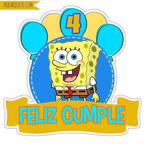 Bob Esponja Cake Topper Mi Barquito