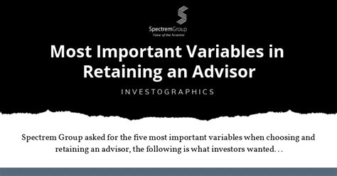 Most Important Variables In Retaining An Advisor