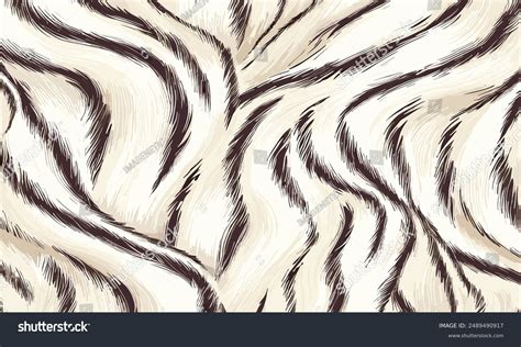 Luxury White Tiger Skin Pattern Vector Stock Vector Royalty Free