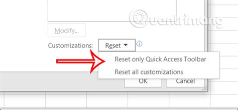 instructions for customizing the quick access bar on excel