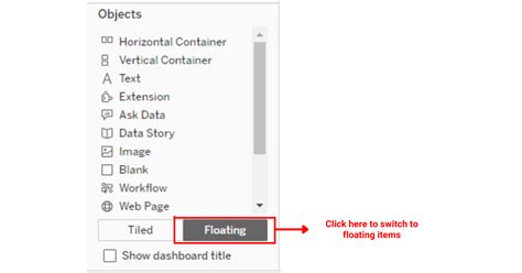 7 Differences Between Tiled And Floating Items In Tableau Master Data