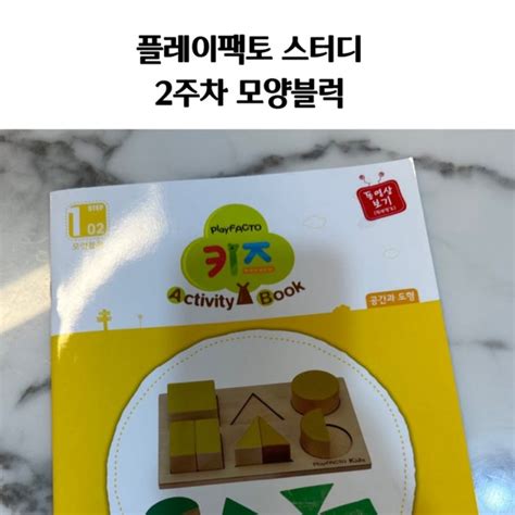 책육아 스터디 기록 플레이팩토 1단계 2주차 주제 2번 모양 블럭 네이버 블로그