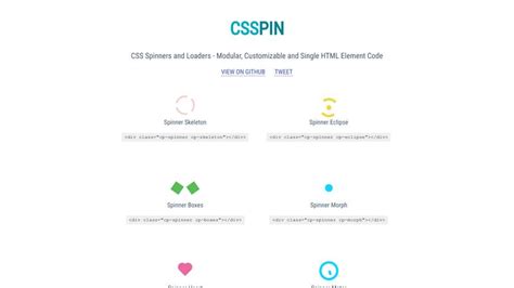 Csspin Css Spinners And Loaders