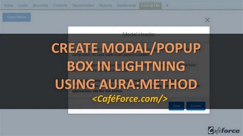 create modal popup in lightning using aura method cafeforce