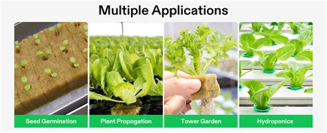 4 Inch Rockwool Grow Cubes 100mm Hydroponic Starter Plugs Wpre Buffered Ph Sterile Seedling