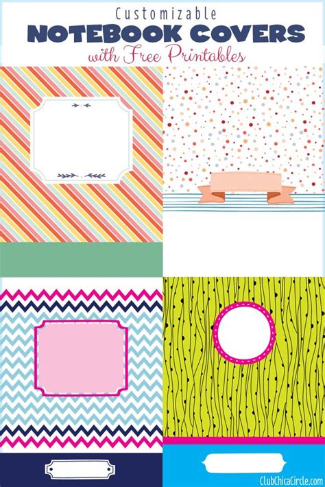 Get Organized With Customizable Notebook Cover Printables Customizable Notebooks Binder