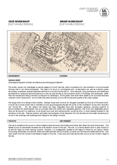Pdf Earth Sciences Aardleer Csir Workshop Wnnr Workshop Sustainable Design Sustainable