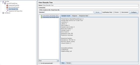 Java No Response Data When Using Cassandra Jmeter Stack Overflow