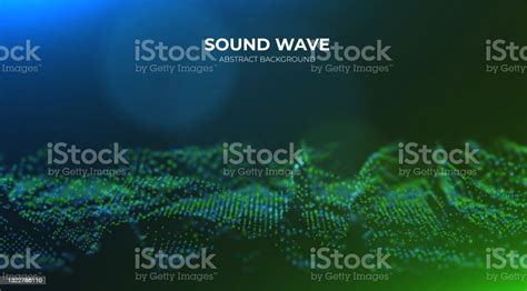 동적 파란색과 녹색 입자 파 추상사운드 시각화 플로우 디지털 구조 메시 환경 또는 그리드 데이터 기술 0명에 대한 스톡 벡터 아트 및 기타 이미지 Istock