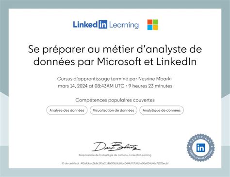 Nesrine Mbarki On Linkedin Certificate Of Completion
