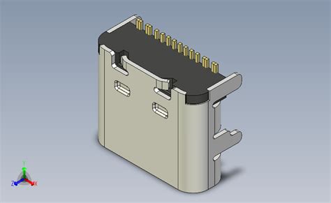 Type C母头 Step 模型图纸下载 懒石网