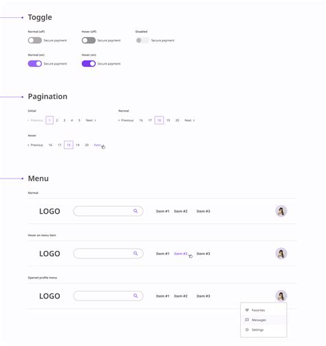Violet UI KIT Behance