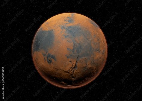 Mars The Red Planet Of The Solar System In Space High Resolution Art