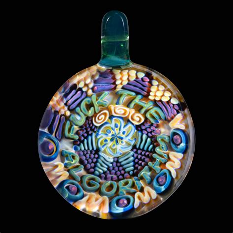 FUCK THE ALGORITHM GLASS PENDANT Slinger Apparel