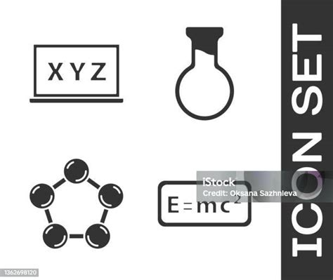방정식 솔루션 Xyz 좌표 시스템 분자 및 테스트 튜브 및 플라스크 아이콘을 설정합니다 벡터 0명에 대한 스톡 벡터 아트 및 기타 이미지 Istock