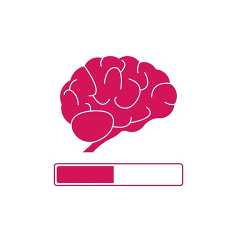 Brain Icon Progress Loading Bar Pink Marrow Knowledge And
