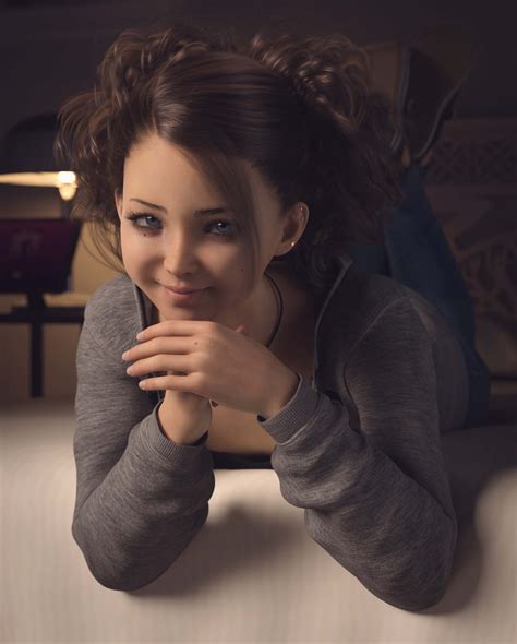 Alice Teen Portraits 3d Render Digital Art By Jakonoid
