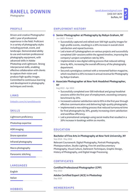 Adobe Photographer Resume Examples Resumecat