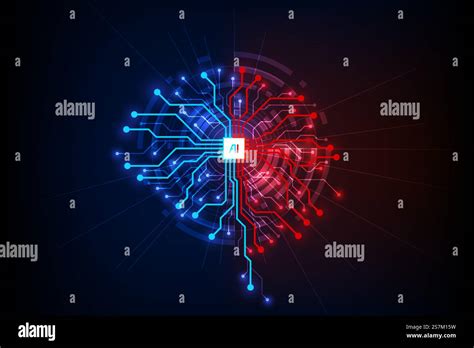 Abstract Technology Chip Processor Background Circuit Board And Html Code3d Illustration Blue