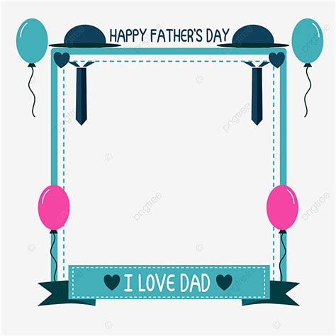 Fathers Day Tie Vector Hd Png Images Happy Father S Day Frame With Tie
