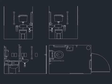 Disabled Toilet CAD Blocks Free DWG For Accessible Design