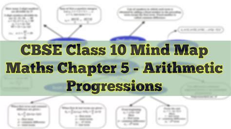 Cbse Class 10 Maths Mind Map For Chapter 5 Arithmetic Progressions