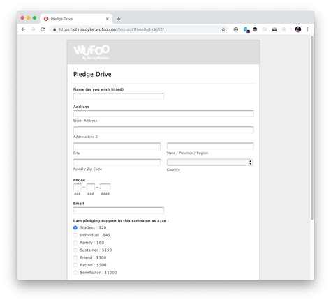 styled payment forms with wufoo css tricks