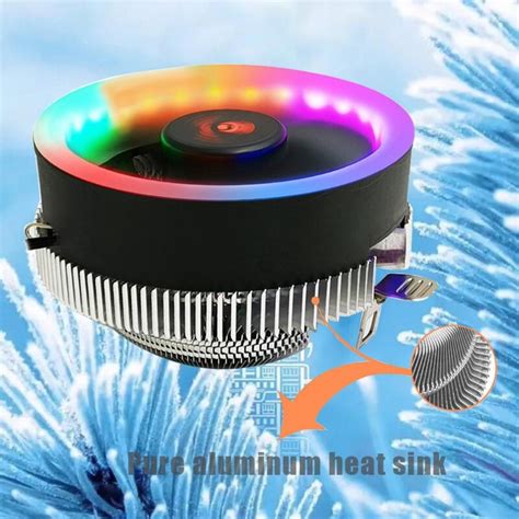 Q2 Rgb 3 Pin Cooling Fan Heatsink Computer Pc Cpu Vicedeal