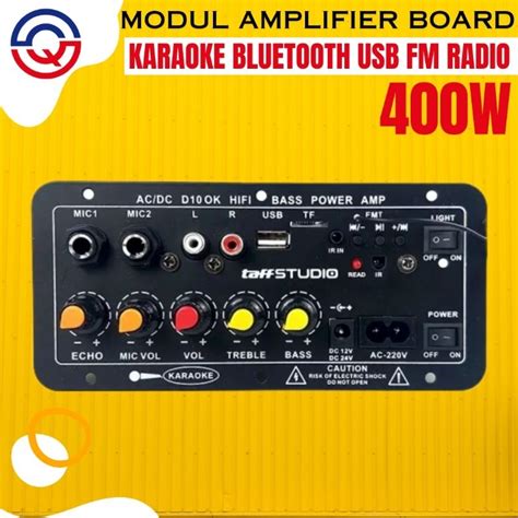 Jual Modul Amplifier Board Audio Bluetooth Usb Fm Subwoofer Diy 400w