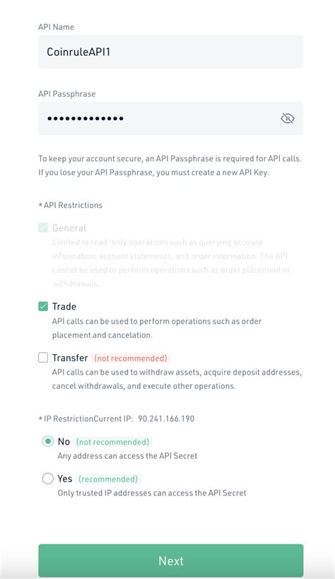 KuCoin API Setup Coinrule Trading Academy