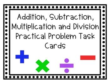 Single Step And Multi Step Word Problem Task Cards X TPT