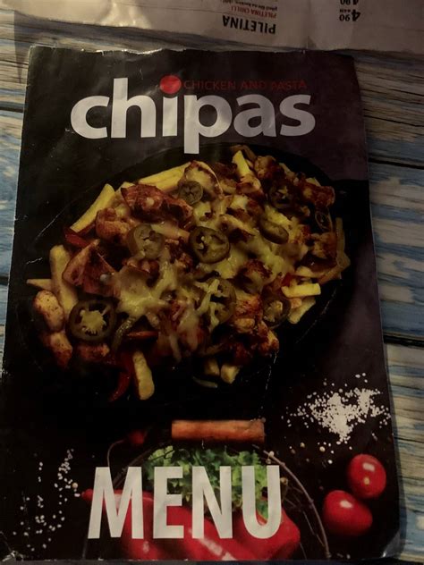 Menu At Chipas Restaurant Sarajevo
