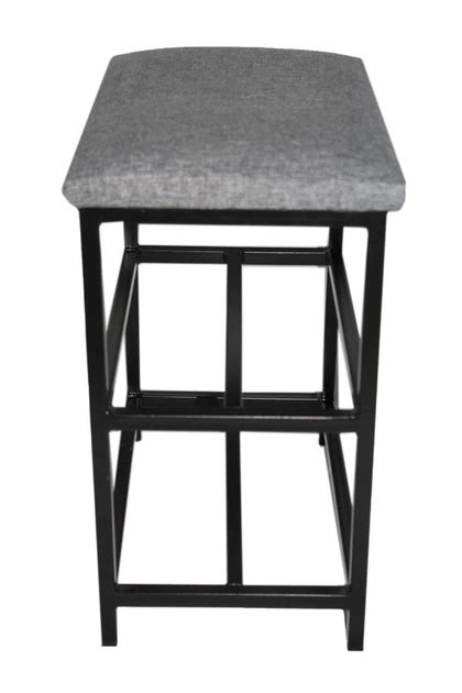 Банкетка в стилі лофт 50 25 см чорний каркас з сірим сидінням Наша Ковка фото отзывы