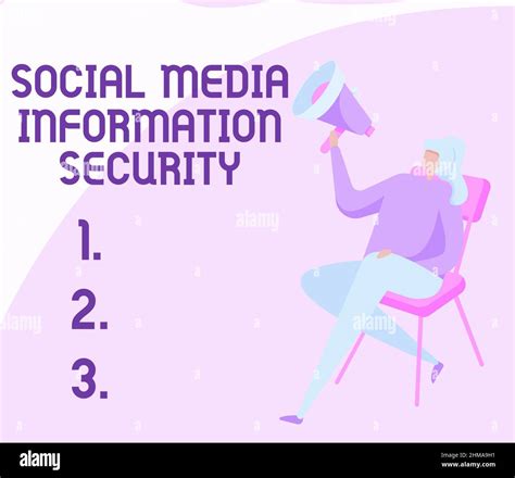 Conceptual Display Social Media Information Security Internet Concept