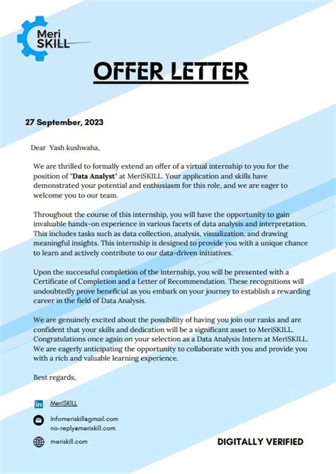 Yash Kushwaha On Linkedin Newjob Dataanalyst Meriskill Dataanalytics Excitingopportunity