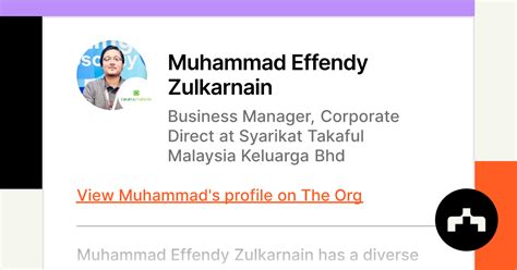 Muhammad Effendy Zulkarnain Business Manager Corporate Direct At
