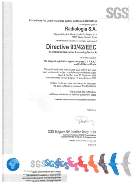 Ce RadiologÃ A Mdd Certificate Belgium Issue 4 Pdf